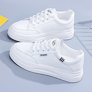 Womens Running Shoes Fashion Sport Casual Athletic Breathable Walking Shoes (White, Adult, Women, Numeric_7, Numeric, us_Footwear_Size_System, Medium)