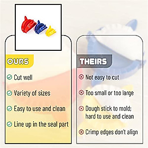 BTaT- Dough Press Set, 3 Pack, Empanada Press, Dough Press, Dumpling Press, Hand Pie Press, Mini Pie Press, Hand Pie Maker, Meat Pie Cutter, Pie Press, Pastry Press, Turnover Press, Mother's Day Gift