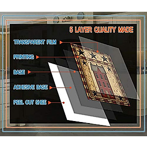 Primitive Barn Star Dishwasher Magnet Cover, Prim Country House Fridge Magnetic Panels,Kitchen Decor Refrigerator Door Sticker Home Appliances Family Decals 23"Wx26"H