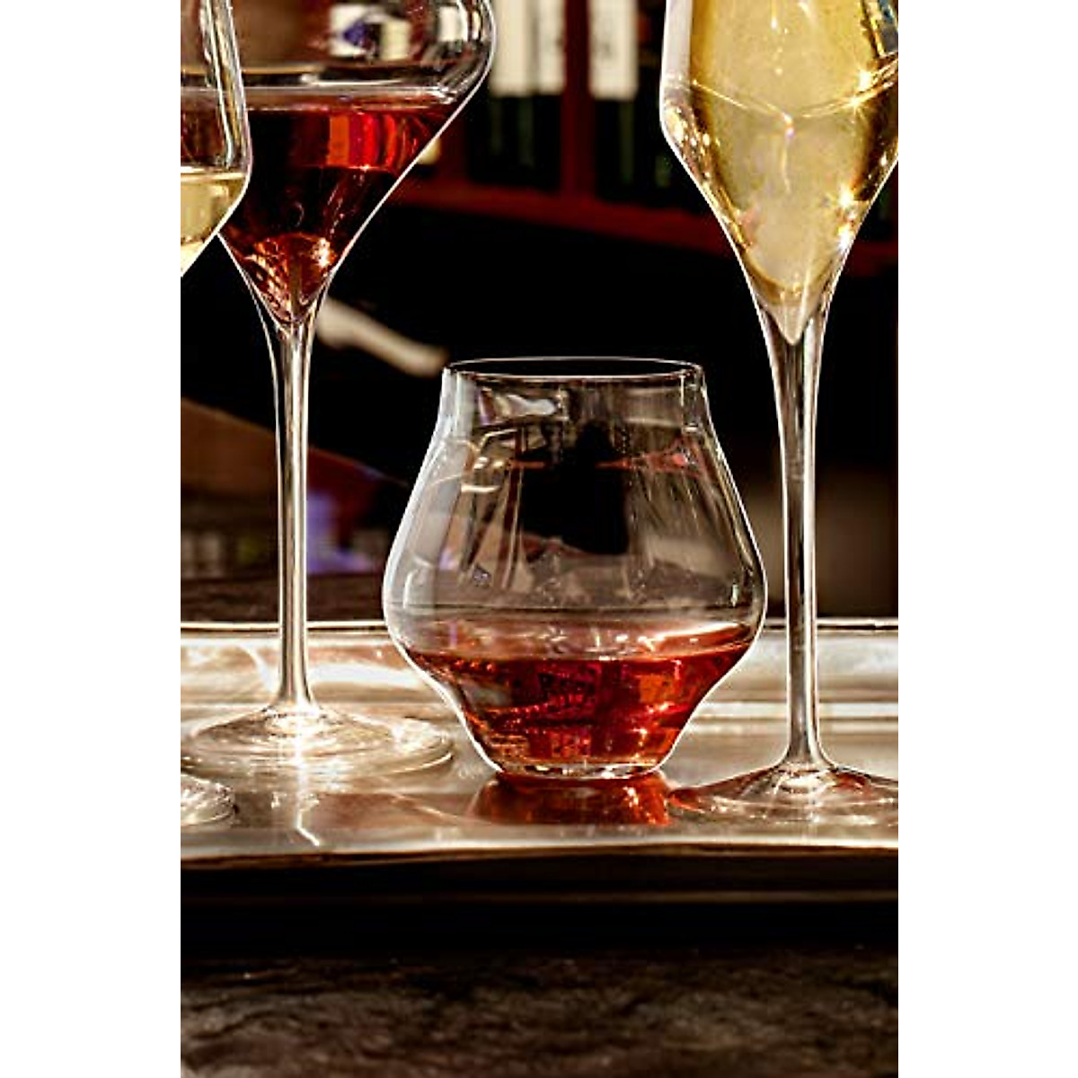 Luigi Bormioli Supremo 15.25 oz Pinot Noir Stemless Wine Glasses (Set of 2), Clear, 11281/02