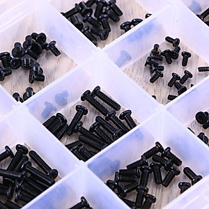 OULII Screw Assorted Kit Universal Laptop PC Computer Repair Accessory 300Pcs (Black)