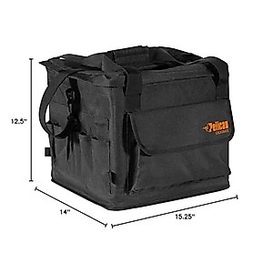 Pelican - Exocrate Fishing Bag - Large Saltwater Resistant Fishing Bag - Kayak Fishing Tackle Storage Bag - Fits a Milk Crate,Black