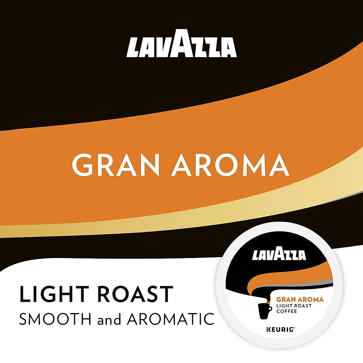 Lavazza Gran Aroma Single-Serve Coffee K-Cups for Keurig Brewer, Light Roast, 88 capsules Value Pack, 100% Arabica 88.0 Count