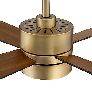 Ceiling Fans with Lights and Remote, 52 Inch Gold Ceiling Fan for Bedroom Living Room, Farmhouse Chandelier Outdoor Ceiling Fan with Light, Reversible 4 Blades, Ventilador de Techo con Luz