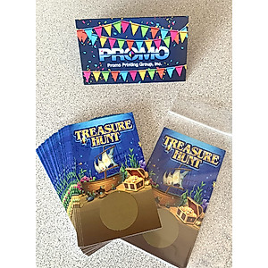 PROMO PRINTING GROUP, INC. Treasure Hunt Scratch Off Cards - (30 Cards) - Scratch & Win Game for Adults - Scratch Off Raffle Tickets for Parties