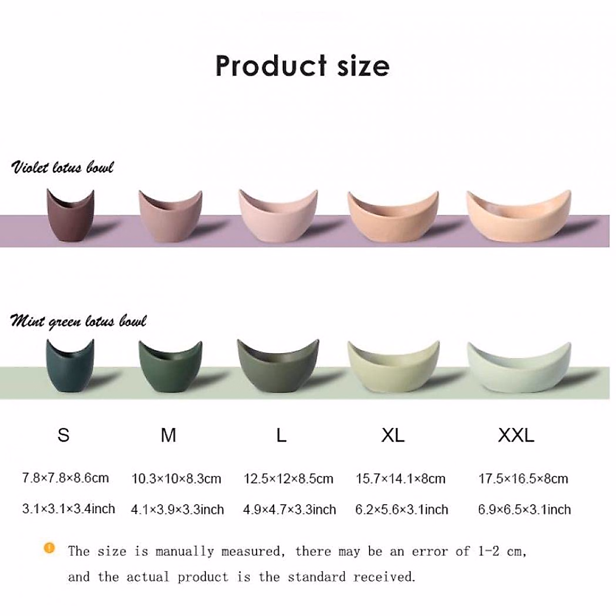 Set of 5 Lotus Ceramic Bowl Set, Decorative Porcelain Bowls Set for Salad, Oatmeal, Pasta, Fruit, Cereal, Soup, Rice, for Home Decor (Mint Green)