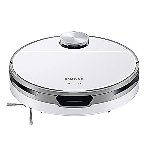 SAMSUNG Jet Bot Robot Cordless Vacuum Cleaner w/Intelligent Power Control, Precise Navigation, Multi Surface Cleaning for Hardwood Floors, Carpets, Rugs, Anti Hair, VR30T80313W/AA, White