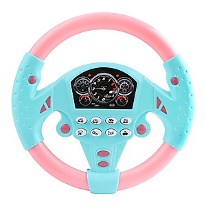 Menolana Portable Steering Wheel Wheel Toy Simulation Steering Wheel for Outdoor Garden, Pink