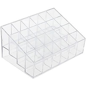 Lipstick Holder Acrylic Lipstick Organiser Makeup Brush Holder Cosmetic Organiser Makeup Sorting Box Cosmetic Ice Box Lipstick Display Rack 24 Stand Practical Design