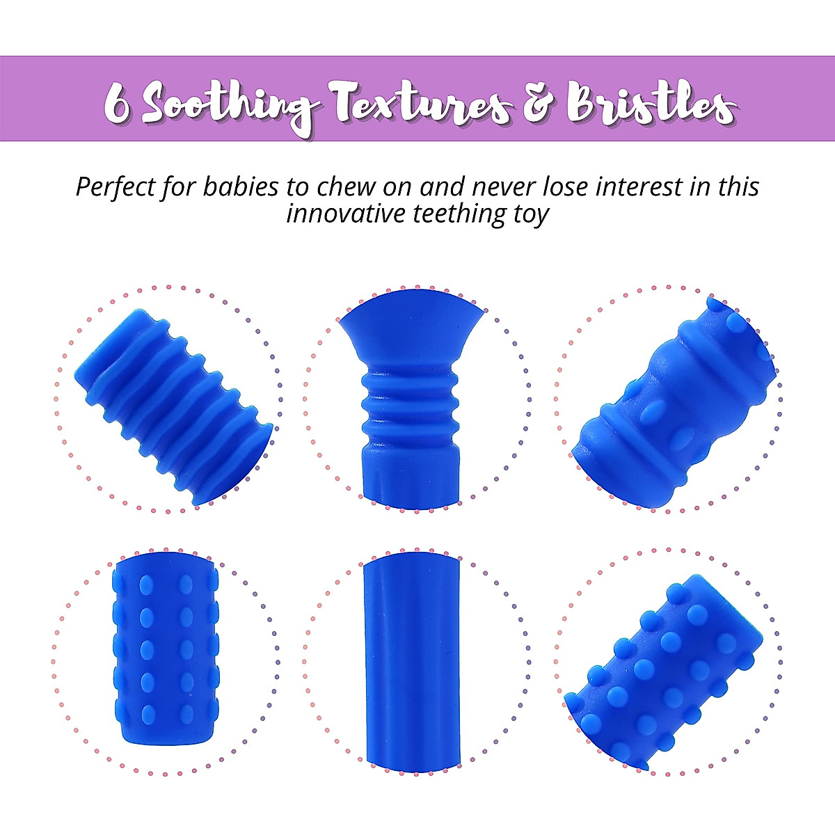 2 Pack Sensory Chew Hollow Teething Tubes, Y Style Teether Toys for Babies 3+ Months, Silicone Teether Tubes for Autistic Chewers, ADHD, Baby Nursing or Special Needs (Blue, Green)