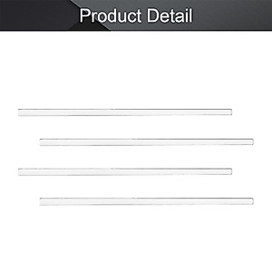 Fielect 4Pcs Clear Acrylic Round Rod Standard Plexiglas PMMA Bar Tolerance for DIY 6mm Diameter 250mm Height