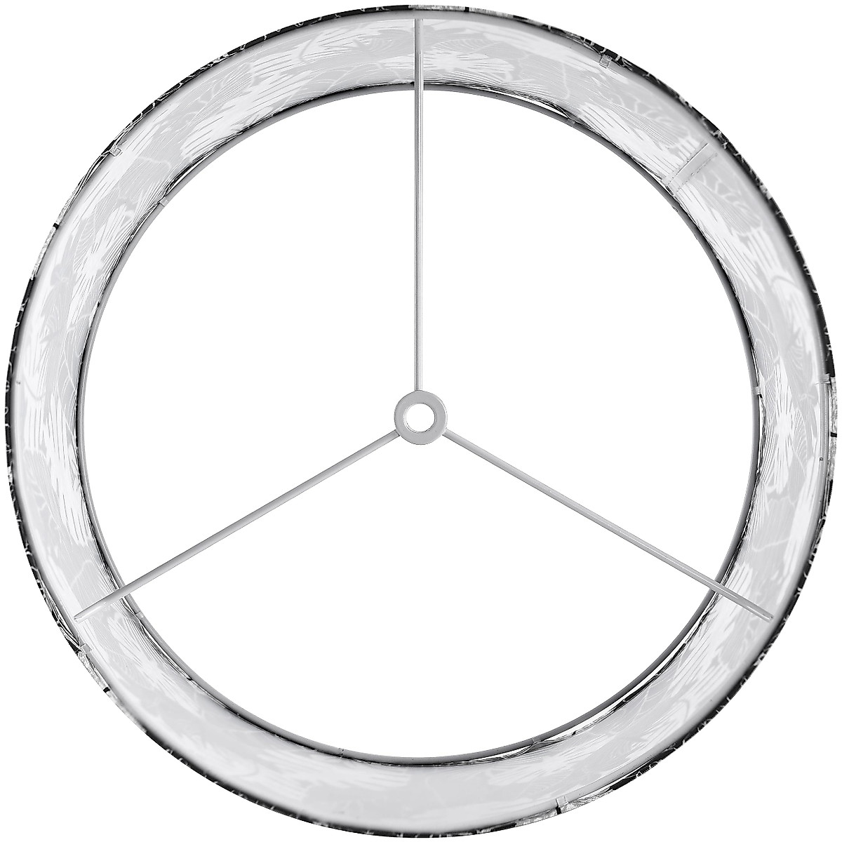 GO&SO Floral Area Medium Drum Lamp Shades 13" Top x 13" Bottom x 10" High (Spider) Transitional Black & White Lampshade Table Lamp & Bedside Lamp - Handcrafted - Perfect for Art Decor