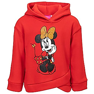 Disney Minnie Mouse Infant Baby Girls Fleece Hoodie and Leggings Outfit Set Red 18 Months
