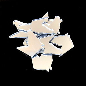 Super Cool Creations Horses Head Shaped Crafting Mirrors, Set of 10, Many Colours, Shatterproof Acrylic, Mocha Brown, Pack of 10 x 6cm