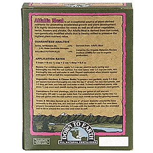 Down to Earth Organic Alfalfa Meal Fertilizer Mix 2-0-1, 0.5 lb