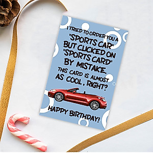 Arsagen I Tried to Buy You A Sports Car Card! Humor Birthday Card for Daughter Son, Funny Supercar Card for Adult 18th Bday