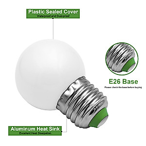 LFLAMPON G14 G45 LED Bulbs 30W Equivalent Globe Bulb 3W Warm White 3000K 260LM E26/E27 Edison Screw Base Replacement Vanity Mirror, Pendent, Chandelier Lighting AC 120V Non Dimmable (2 Pack)