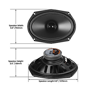 BOSS Audio Systems BRS69 6 x 9 Inch Replacement Car Door Speaker - 120 Watts Max, Sold Individually, 4 Ohms, Bocinas Para Carro