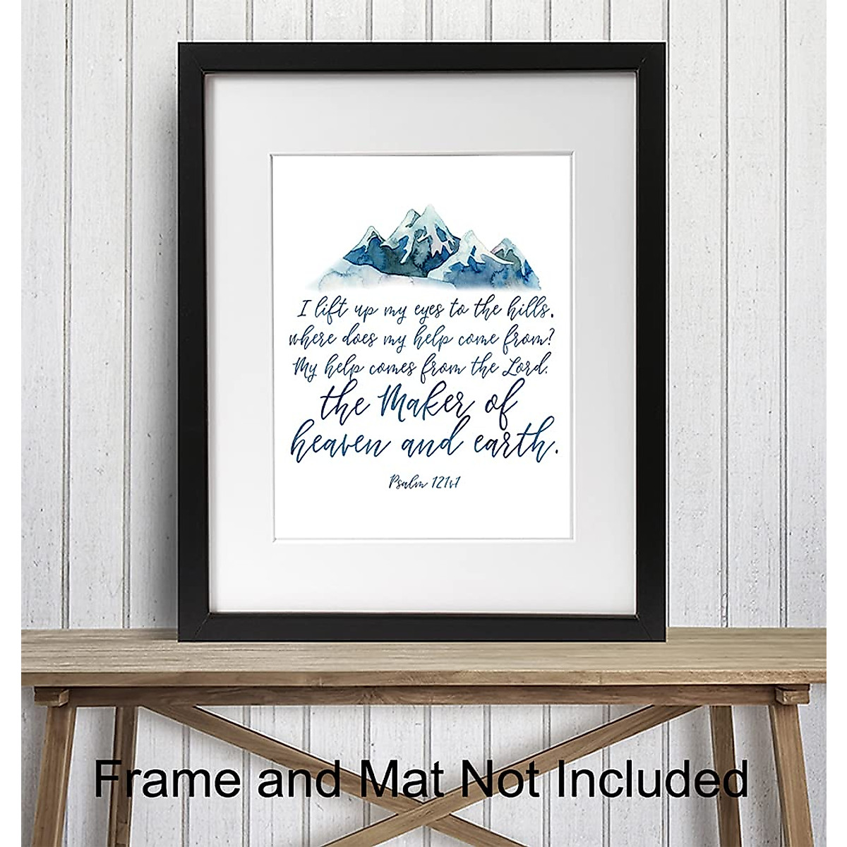 Religious Wall Decor - Inspirational Christian Gifts for Men - Psalms Bible Verse Wall Decor - Scripture Wall Art - Spiritual Gifts for Men - Faith Wall Decor - God Wall Art - Christian Wall Decor