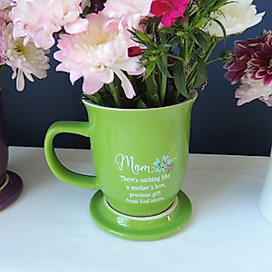 Cathedral Art Ceramic Mug and Coaster - Mom, Multicolored