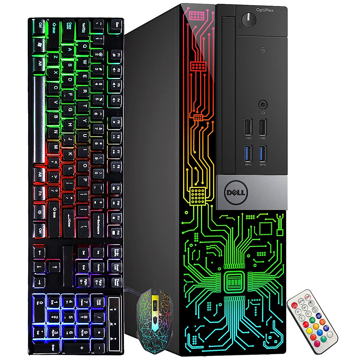 Dell OptiPlex 5050 Desktop Computers with 24 inch Monitor PC Bundle, 16GB DDR4 Ram 512GB M.2 NVMe SSD, WiFi, Bluetooth, i5-6500 3.2GHz, HDMI, Windows 10 Pro (Renewed)