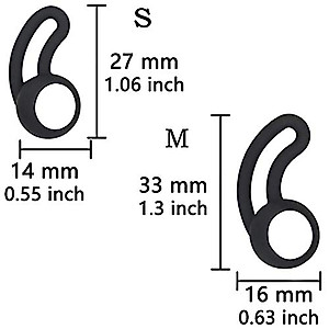 Zotech Replacement Earpads Eartips Earbuds Ear Hooks for Beats Flex Urbeats BeatsX Beats Tour. Soft Wing Tips 2 Size 2 Pairs & Ear Tips 4 Size 4 Pairs (Black)