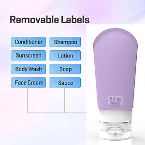 GOFLORDEN 16 Pack Travel Bottles Set for Toiletries, TSA Approved Travel Size Containers, Leak Proof Silicone Squeezable Travel Bottles 2oz 3oz for Shampoo Conditioner Lotion Body Wash (BPA Free)