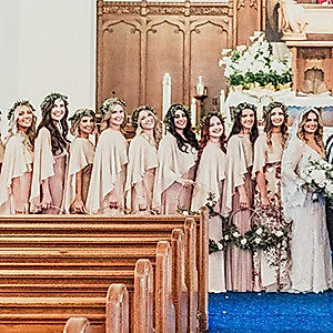 Pukguro Sheer Shawls and Wraps for Evening Dresses Chiffon Capes for Women Soft Wedding Cover Up Royal Blue