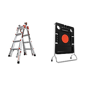 Little Giant Ladder Systems Velocity with Wheels, M17, 17 Ft, Multi-Position Ladder with Little Giant Ladder Systems Project Tray, Ladder Accessory, Plastic, 25 lbs Weight Rating, (15012)
