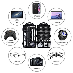 Precision Screwdriver Set, 138 in 1 Professional Computer Repair Tool Kit with 117 Bit, Compatible for Laptop, PC, Tablet, iPhone, MacBook, iPad, PS4, Xbox, RC Car and electronics