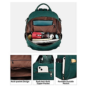 FADEON Small Backpack Purse for Women, Leather Handbags Designer Cute Roomly Ladies Shoulder Bag with Tassel