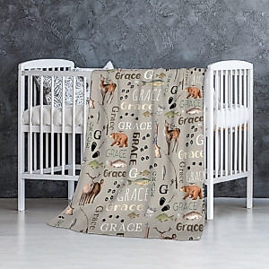 Personalized Hunting Fishing Blanket Gifts Super Soft Lightweight Custom Flannel Blanket Baby Blankets Throw for Infants Toddlers Boys Girls, Suitable for Couch Sofa Bed All Seasons 60"x80" for Adult