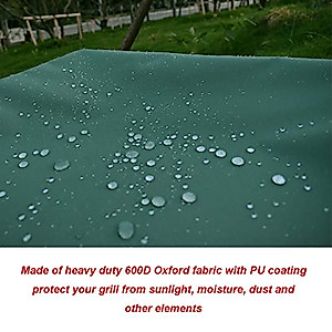 Mini Lustrous Cover for Large Big Green Egg, Large Ceramic Egg Type Kamado Table Cover with Heavy Duty and Waterproof Fabric, Large（60”Lx27”Wx31”H）