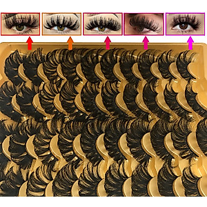 25MM Mink Lashes 25 mm False Eyelashes Long 20 Pairs Pack Dramatic 5D Full Volume Fake Eyelashes 5 Styles Wispy Curly Mink Eyelashes Wholesale, by TIMELABS
