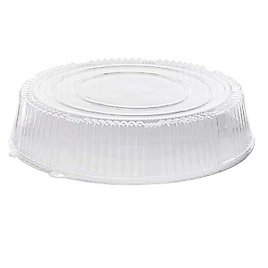 WNA A18PETDMHI CaterLine Plastic Round Catering Tray Dome Lid, 18-Inch, Clear (25-Count)