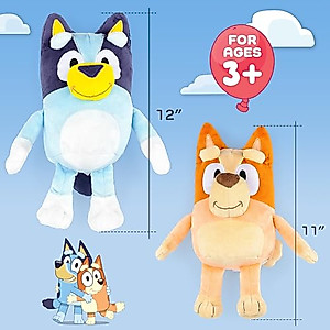 Bluey & Bingo Plush Pillow Buddy Set - Super Soft Character Pillows - Polyester Microfiber, 12 inches