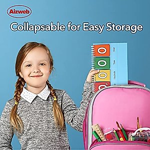 Aizweb Student Place Value Flip Chart - Math Manipulatives K-3 for Elementary Classroom - Double-Sided with Whole Numbers and Base Ten Blocks