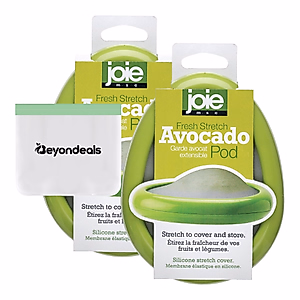 Beyondeals Joie Fresh Stretch Pod For Avocados, Silicone Food Saver | Bundled Reusable Food Storage Bag, Optimal Preservation, Flexible Design, Reusable, Compact - [Pack Of 2]