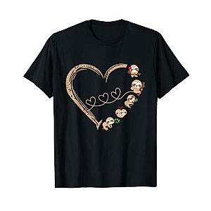 Sloth Valentine's Day for Girls Women Kids Who Loves Sloths T-Shirt