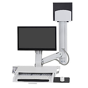 Ergotron StyleView Wall Mount for Monitor, Keyboard, Bar Code Scanner, CPU, Mouse - White - 1 Display(s) Supported24 Screen Support - 31.97 lb Load Capacity - 75 x 75, 100 x 100 VESA Standard
