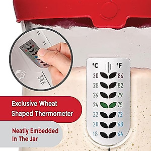 KneadAce Pro Sourdough Bread Starter Kit - 34 oz Large Capacity Sourdough Starter Jar with 5 unique features for the perfect sour dough bread & sourdough starter kit - sourdough bread baking supplies