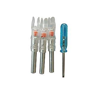 Jiexi Hwyp Automatically Lighted Led Nocks for Inner Diameter 6.3 mm Compound Bow Arrows GT Size Pack of 6 (red)