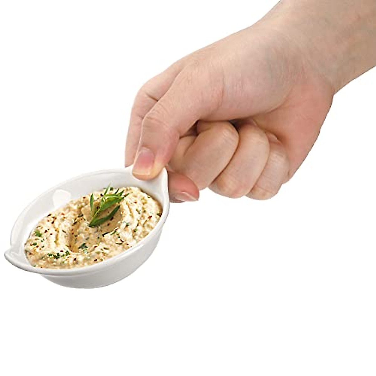 Elsjoy 16 Pack 2 Oz Ceramic Dip Bowls, Ceramic Pinch Bowls Mini Dipping Bowls Sauce Dishes, Small Dipping Dishes Mini Prep Bowls for Soy Sauce, Ketchup, BBQ