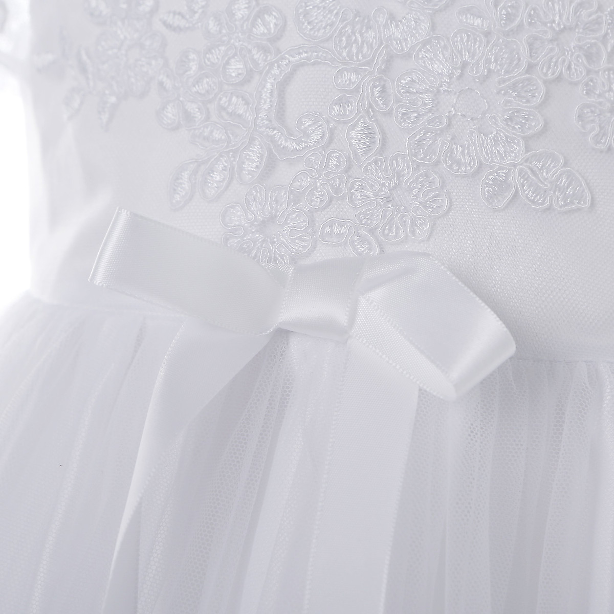 NIMBLE Baby Girls Baptism Delicate Embroideried Gown with Bonnet for 0-12 Months