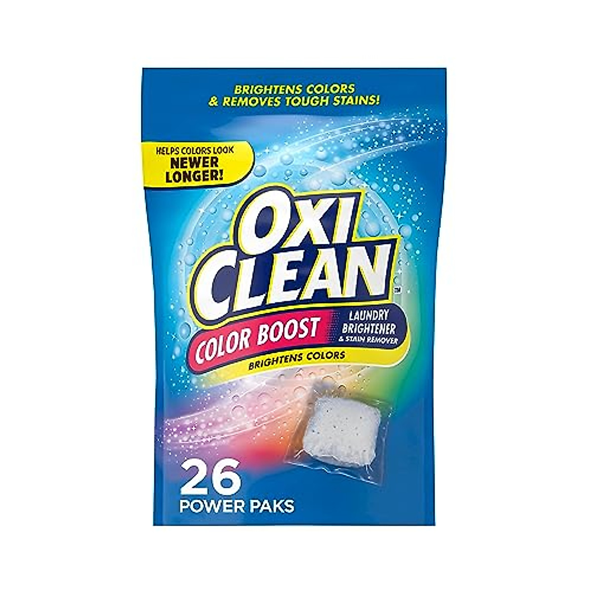 OxiClean Color Boost Laundry Brightener and Stain Remover Power Paks, 26 Count