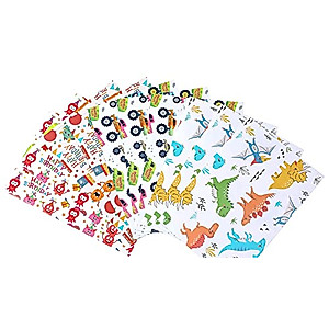 Camkuzon Birthday Wrapping Paper for Boys, Girls, Kids. 4 Cute Design Includes Monster,Car,Dinosaur.Gift Paper for Holiday,Party,Baby Shower-1 Pack Contains 10 Sheets-20 inch X 30 inch Per Sheet ,Folded Flat, Not Rolled