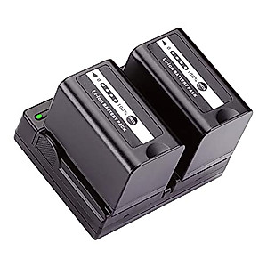 BM Premium 2 VW-VBD58 Batteries and Dual Bay Charger for Panasonic AG-VBR59, BGH1, HC-X1, HC-X1500, HC-X2000, AG-CX10, AG-CX350, AG-UX180, AG-AC30, AG-UX90, AG-DVX200, HC-MDH3E, AJ-PX270, AJ-PX230