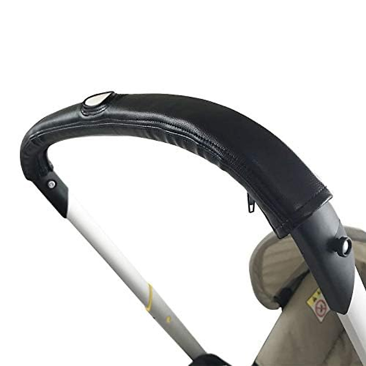 Gogolotom Classic Luxury PU Leather Handle Cover for Doona Stroller & Car Seat, Dust-proof, Water-repellent, Black