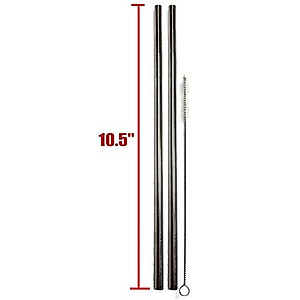 Venti Travel Mug Replacement Straws 2qty - Stainless Steel For Hot & Cold To-Go Drink Cups