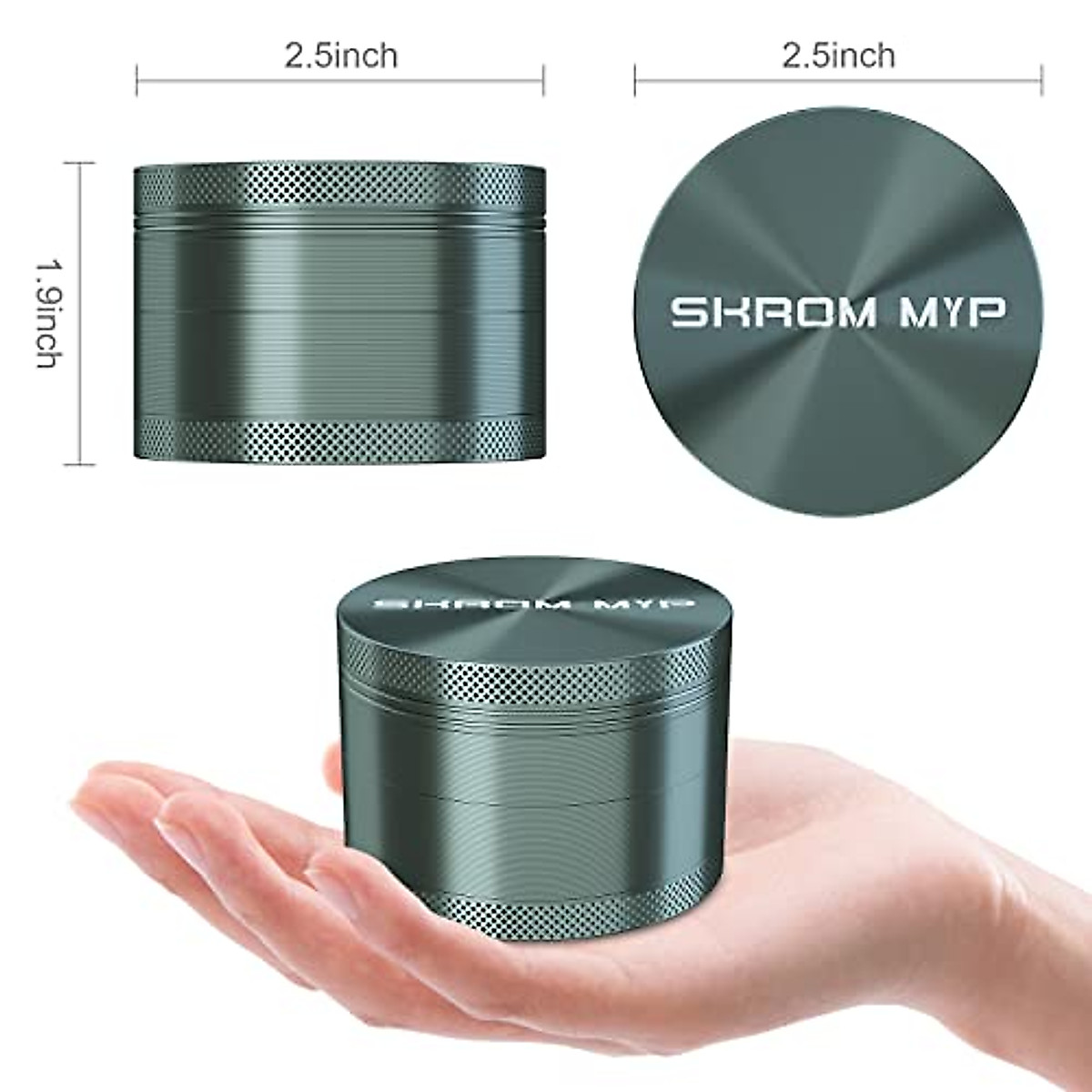 SKROM MYP Grinder 2.5 Inch Gray